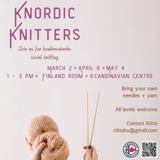 Knordic Knitters - April • Scandinavian Community Centre